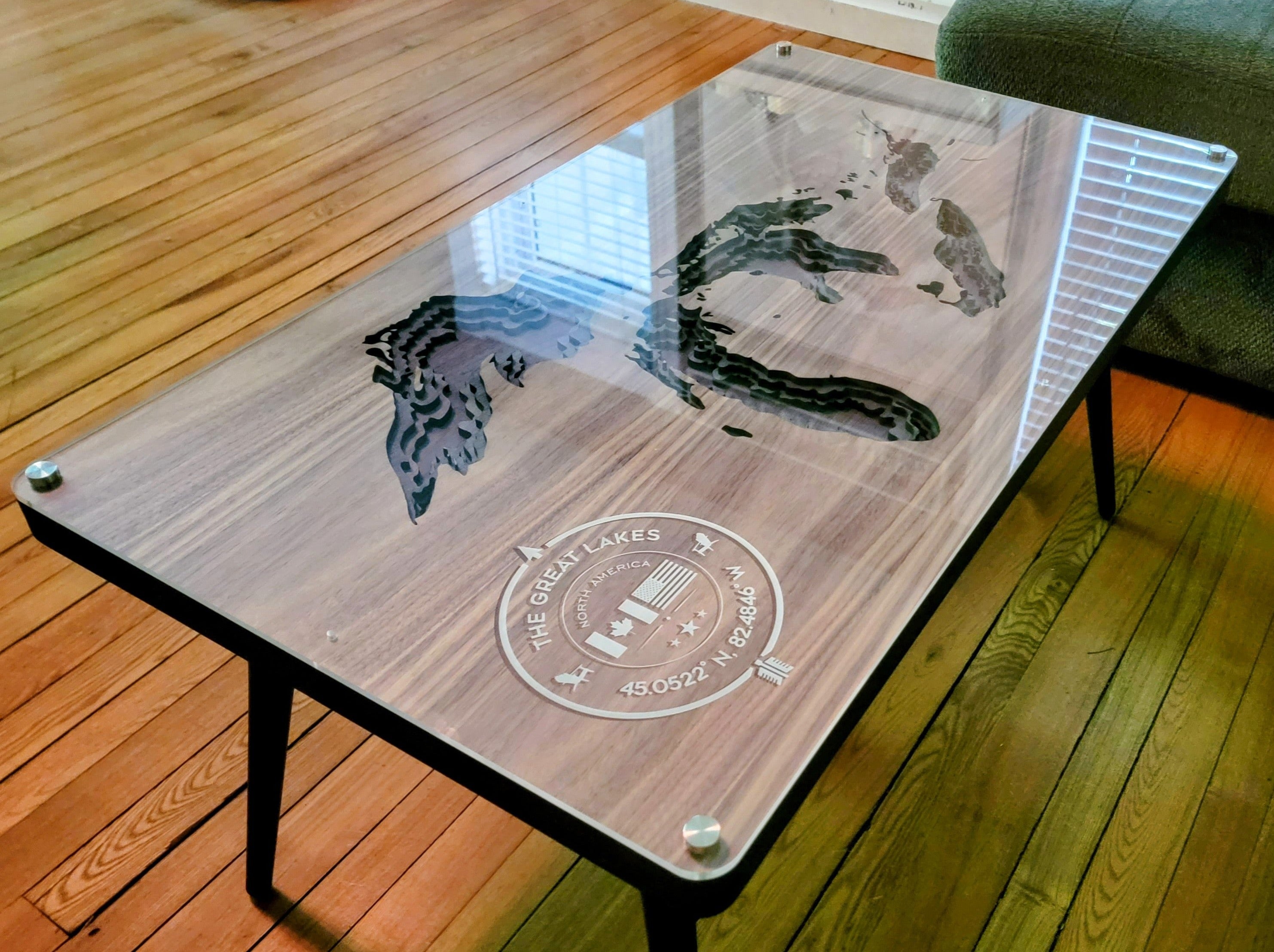 The Lake Map Coffee Table – Boathouse & Bunkie